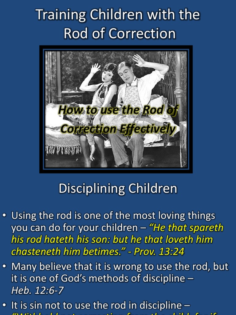 Training Children With The Rod of Correction | PDF | Book Of Proverbs ...