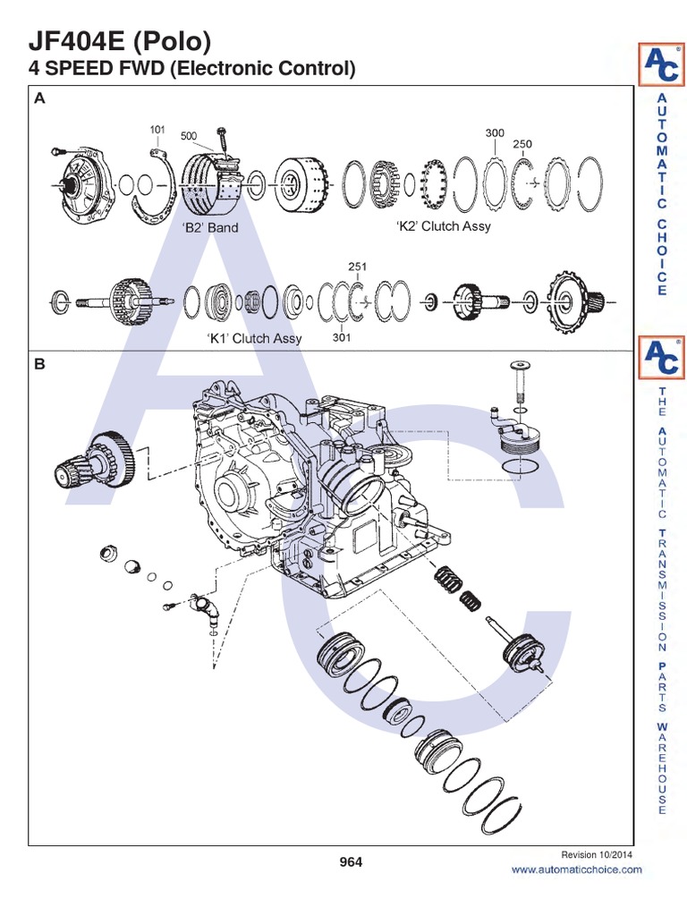 JF404E Transmission Parts Overview | PDF | Clutch | Car