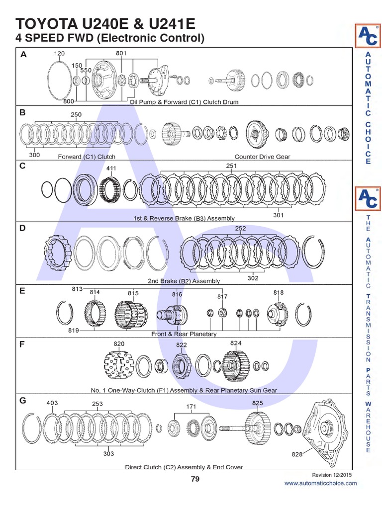 TOYOTA U240E & U241E: 4 SPEED FWD (Electronic Control) | PDF
