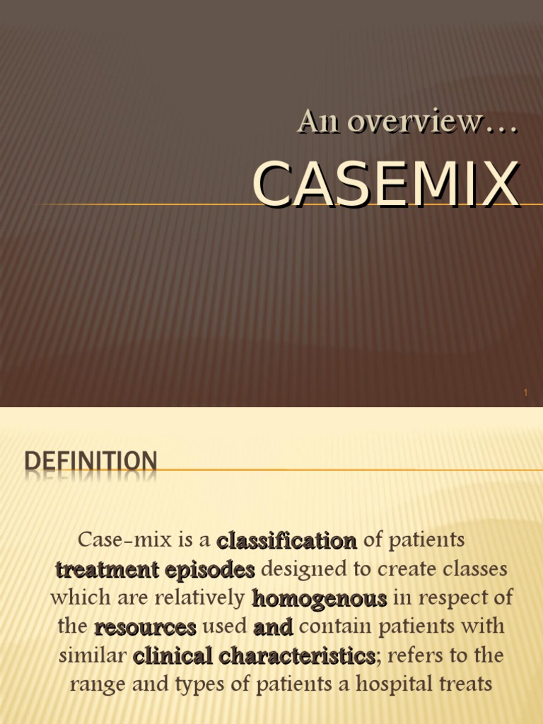 Overview of Casemix | PDF | Comorbidity | Patient
