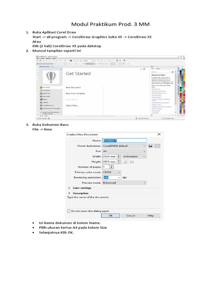 Modul Praktikum Dasar CorelDraw Untuk SMK | PDF