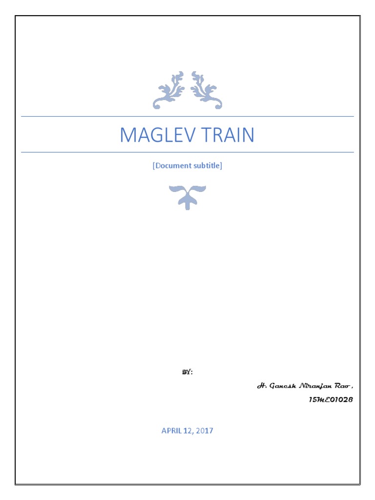 Maglev Train: Magnetic Levitation and Types of Maglev Trains | PDF ...