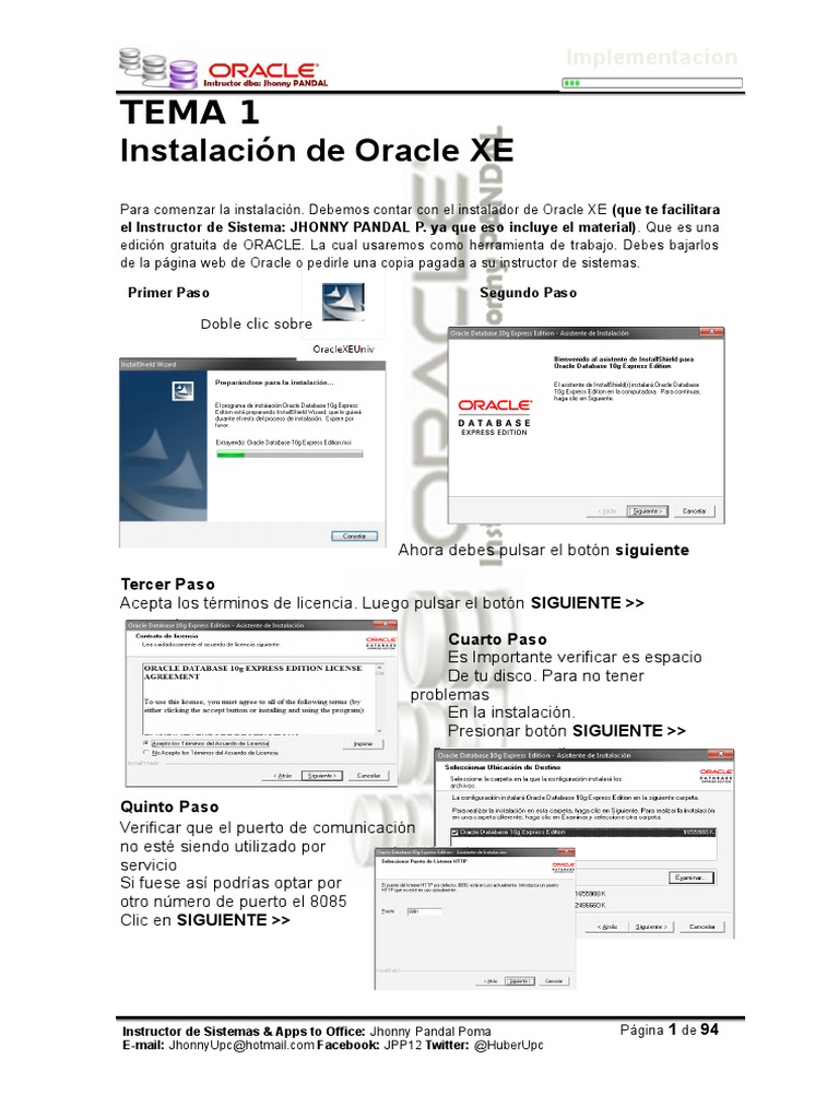 Manual de Oracle | PDF | SQL | Archivo de computadora