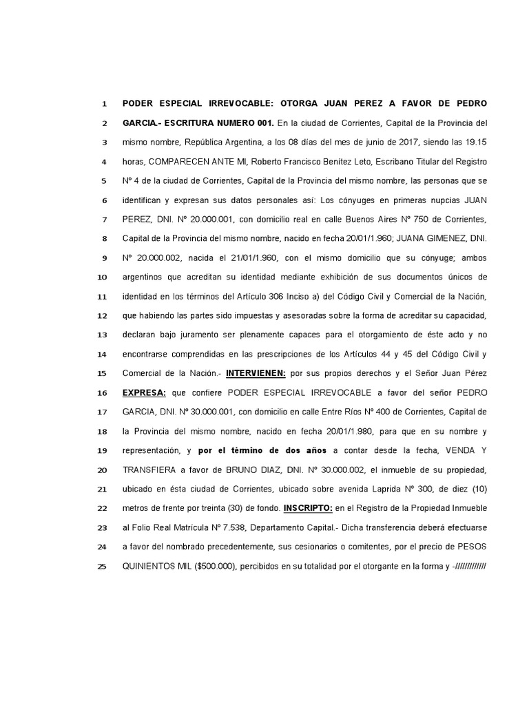 Poder Especial Irrevocable | Información del Gobierno | Instituciones ...