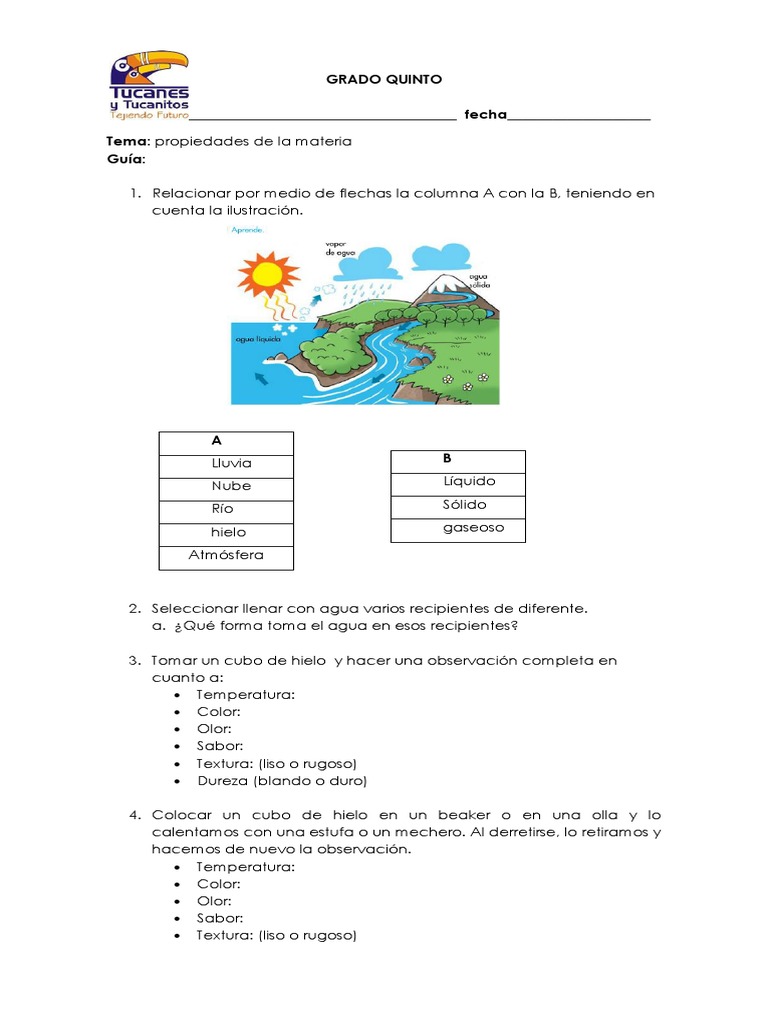 Guia Estados de La Materia | PDF | Átomos | Océanos