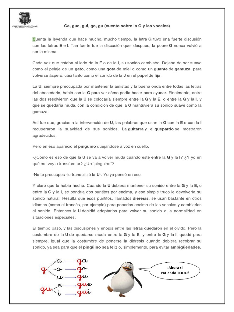 Cuento Sobre La G | PDF