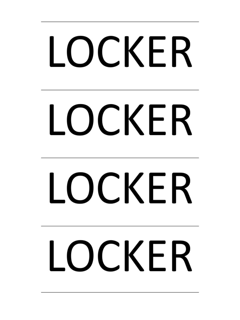 Letreros de Locker | PDF