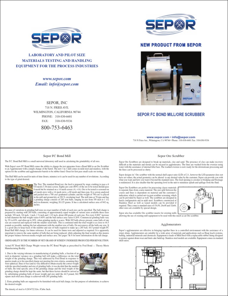 New Product From Sepor: Laboratory and Pilot Size Materials Testing and ...