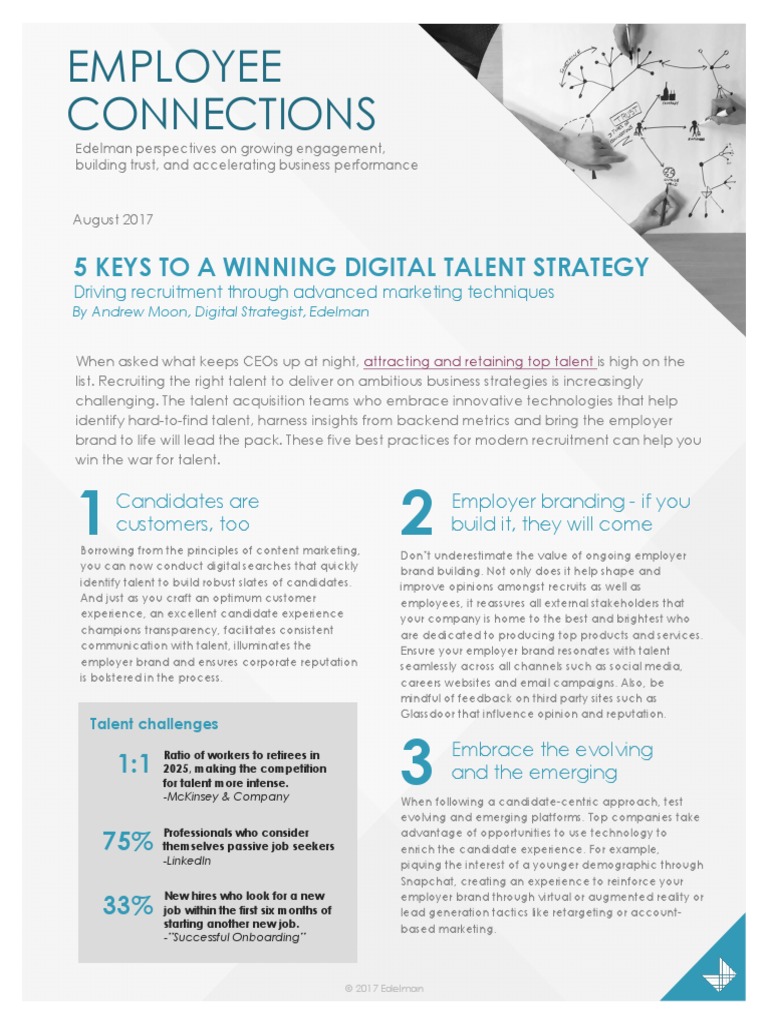 Keys To A Winning Digital Talent Strategy | PDF | Recruitment | Brand