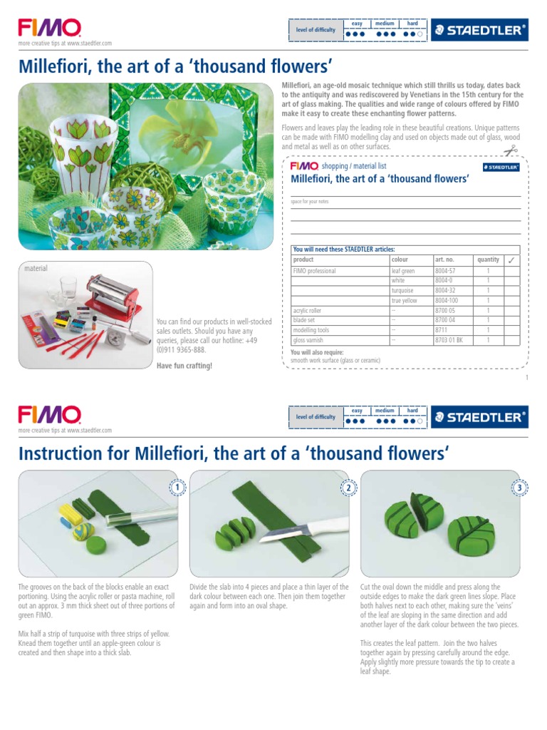 FIMO Millefiori Picture Frame | PDF | Leaf | Crafts