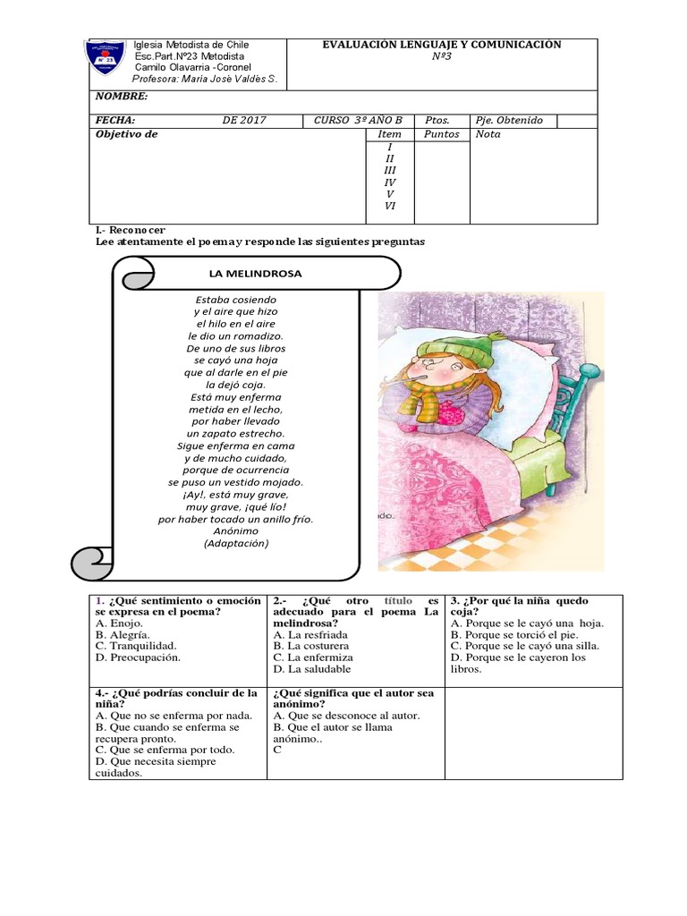 PRUEBA DE POEMA.docx | Rima | Idiomas