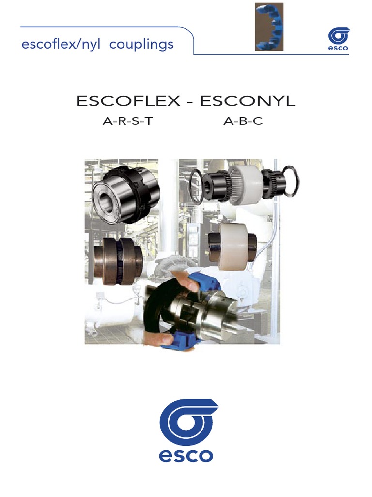 ESCOFLEX Elastic Couplings Overview | PDF | Screw | Steel