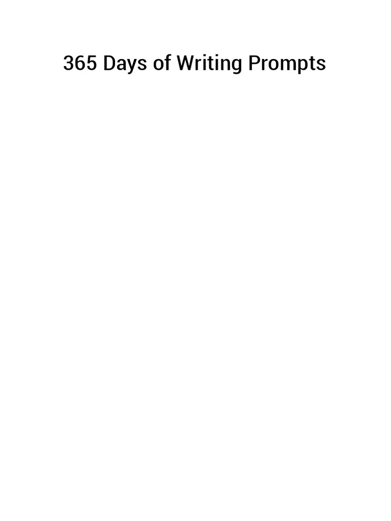 365 Days of Writing Prompts 1387477491 PDF | PDF