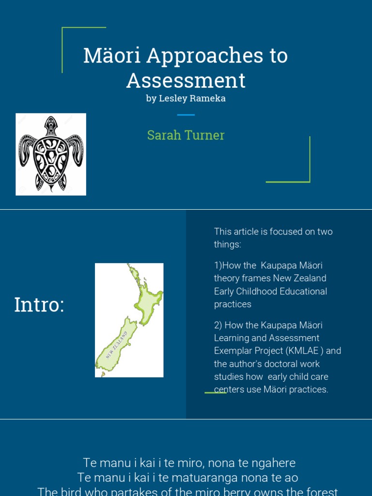 maori presentation | Māori People | Educational Assessment