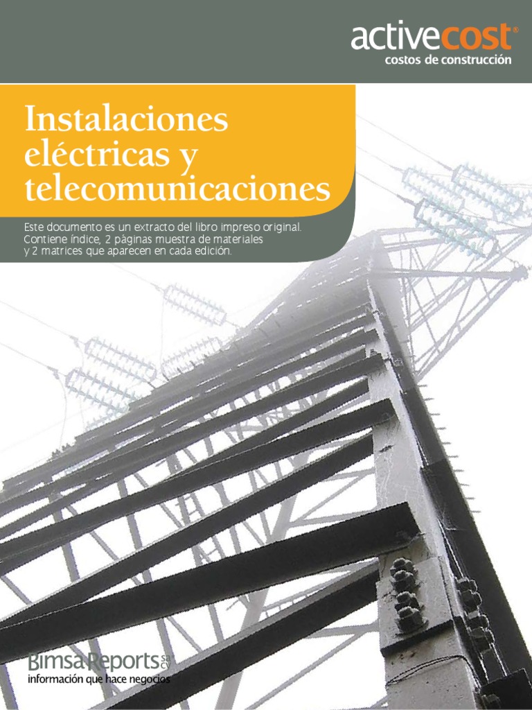 Introducción de Catálogo Instalaciones Eléctricas y Telecomunicaciones BIMSA | PDF | Industrias ...