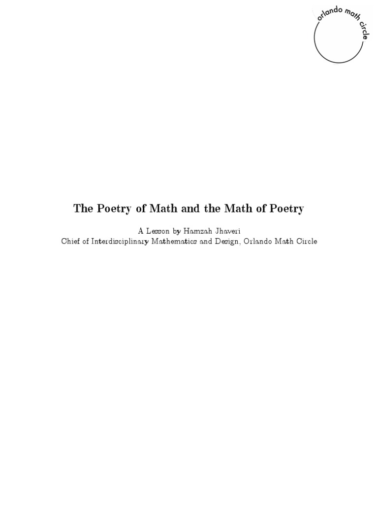 Math and Poetry | PDF | Asymmetry | Symmetry