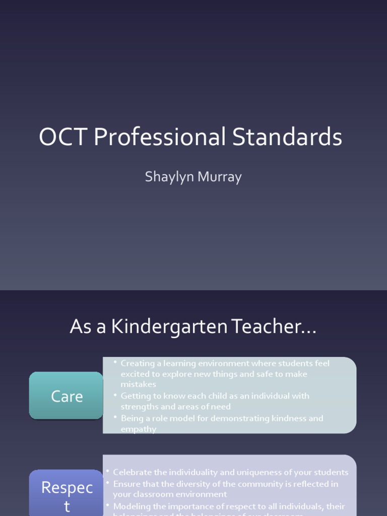 Oct Professional Standards | PDF