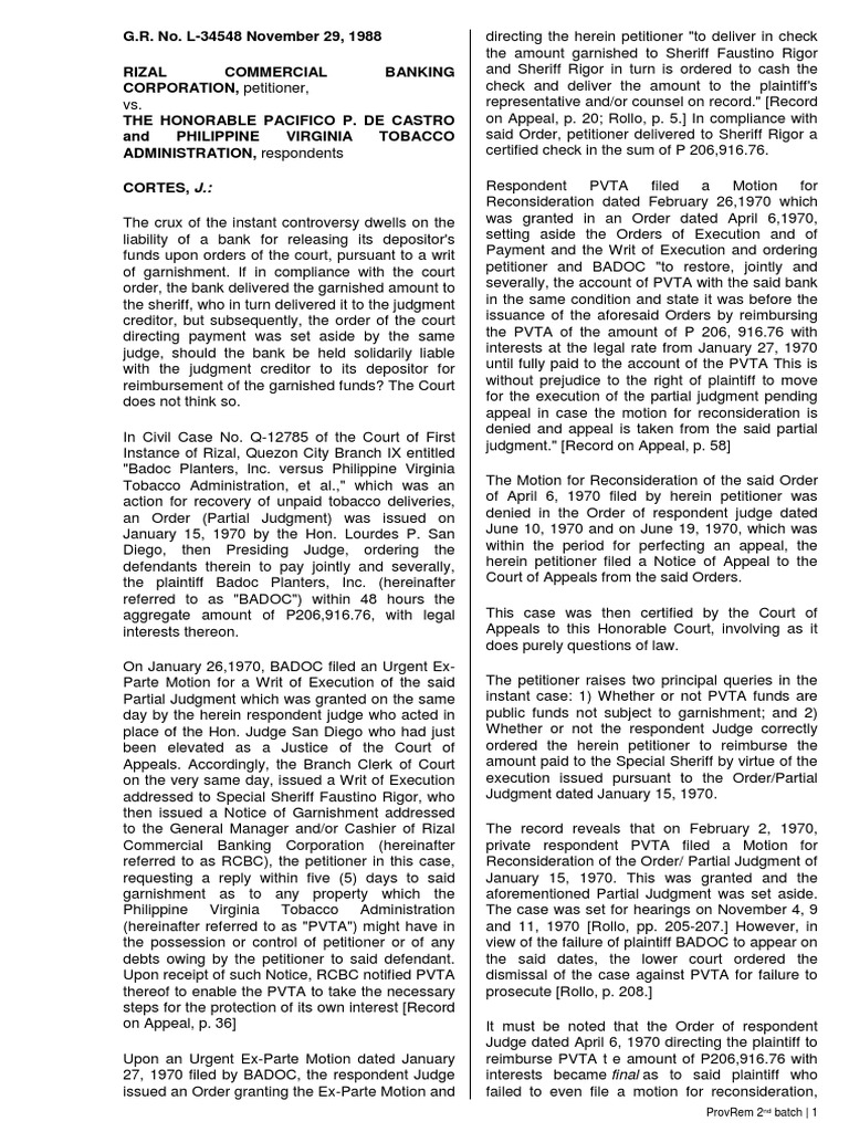 2nd Batch | PDF | Garnishment | Judgment (Law)
