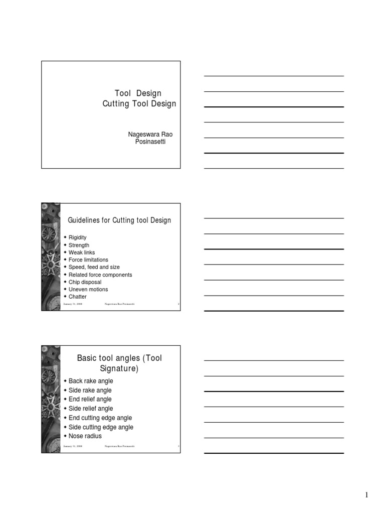 MFG Tooling - 04 Cutting Tool Design | PDF