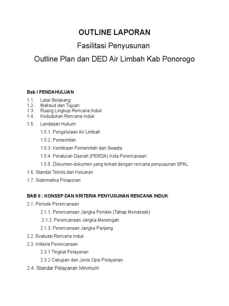 Outline Laporan | PDF