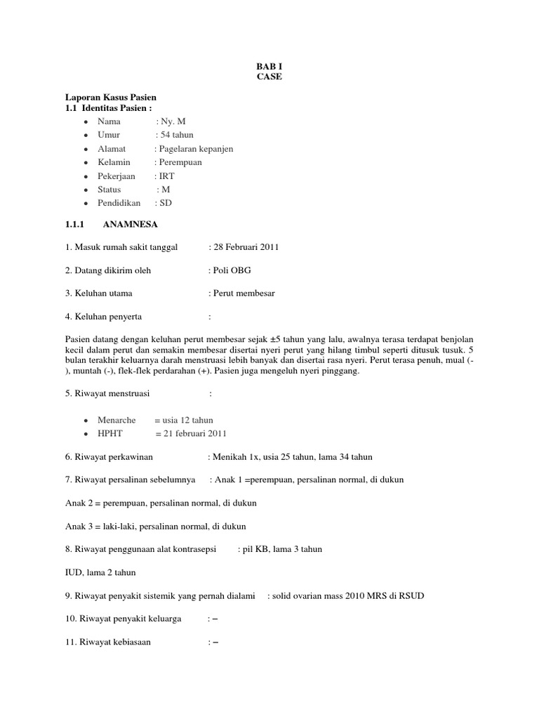 Contoh Kasus Miom Kista | PDF