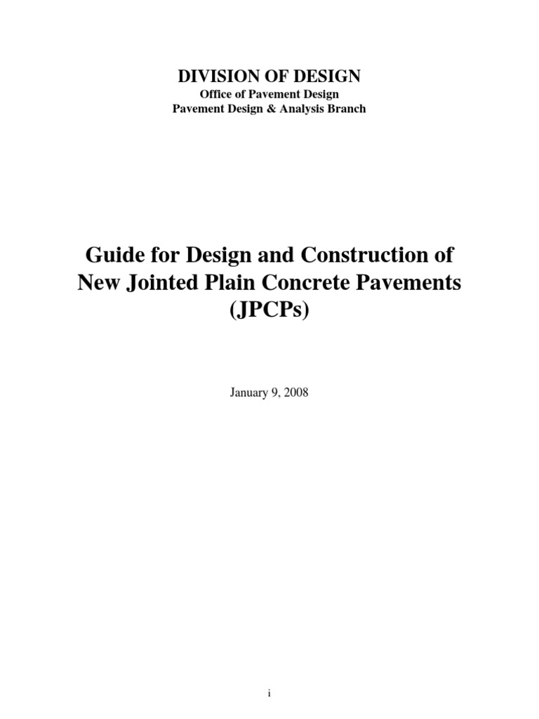 JPCP Design Construction Guide PDF | PDF | Road Surface | Drainage