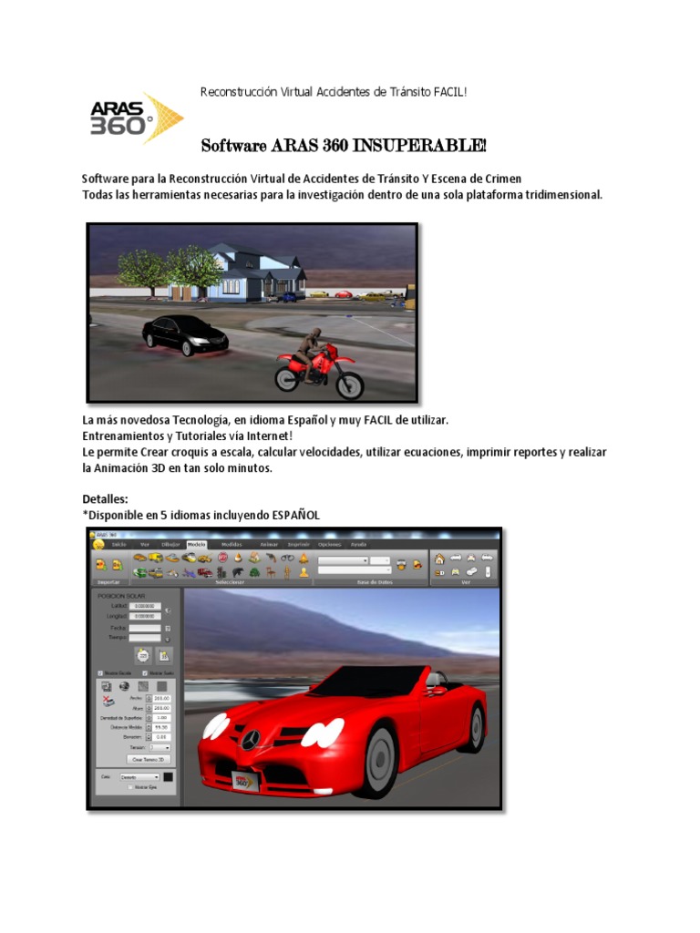 Software ARAS 360 para Accidentes de Tránsito | PDF | Informática ...