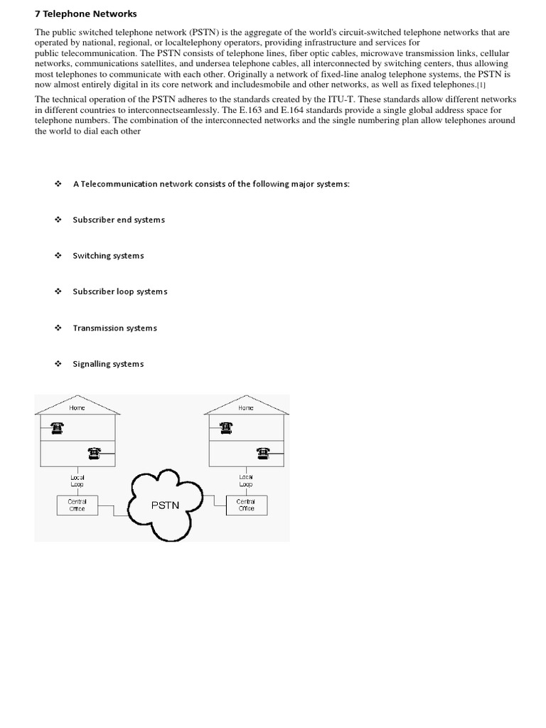7 Telephone Networks | PDF | Public Switched Telephone Network | Routing