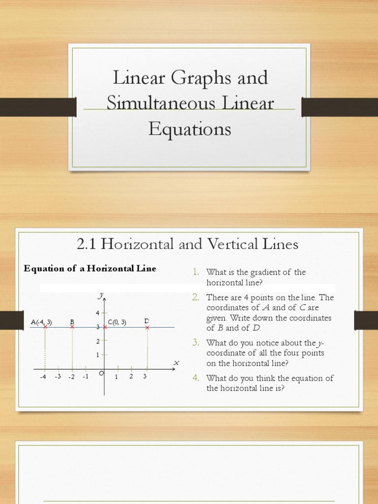02 CH 02 Linear Graphs and Simultaneous Linear Equations | PDF ...