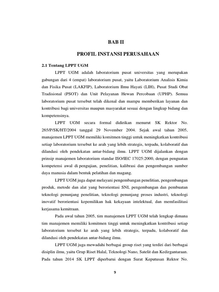 Bab II Profil Instansi | PDF