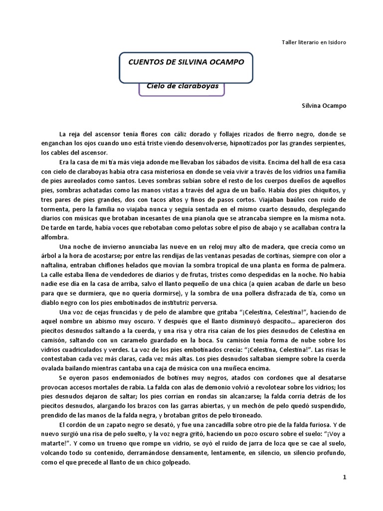 Cuentos de Silvina Ocampo | PDF | Misa (liturgia) | Muñecas