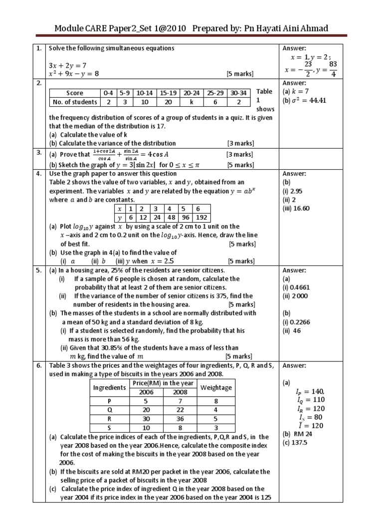 Module CARE Paper2@Set1 | PDF | Variance | Statistical Theory