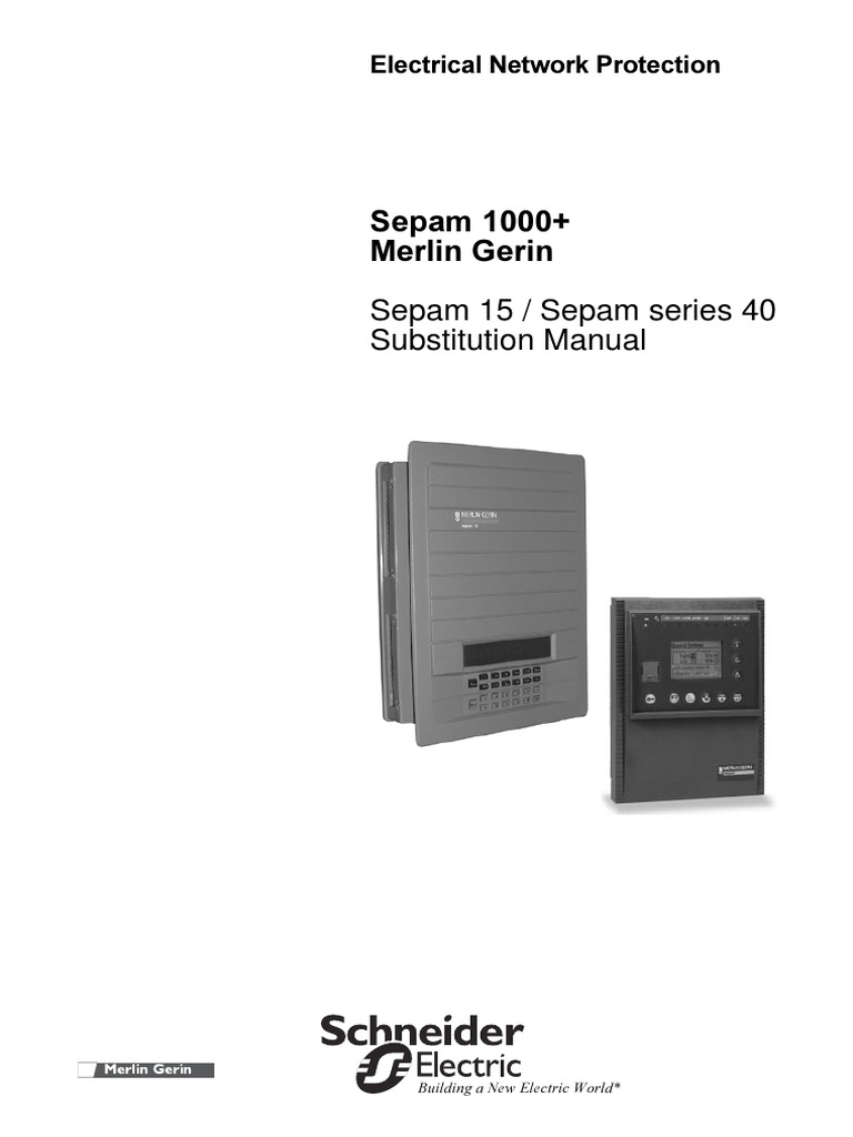 1Setting Sepam 1000 | Electrical Connector | Power Supply