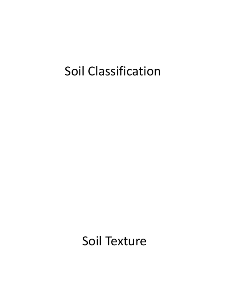 Soil Classification | PDF | Sand | Silt