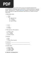 Questionnaire Sample | PDF | Carpentry | Concrete