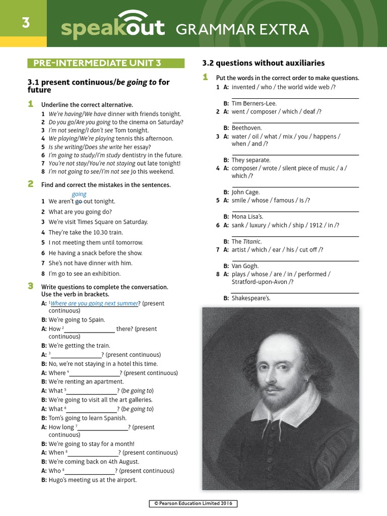 Speakout Grammar Extra Pre-Intermediate Unit 3 PDF | PDF | Leisure