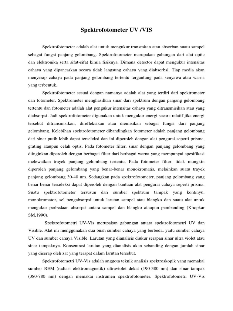 Bagian-Bagian Spektro | PDF