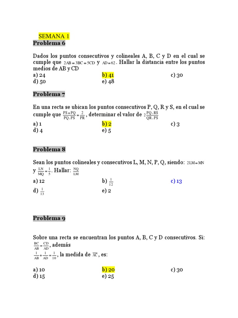 Semana 1 .... Segmentos | PDF | Geometría | Geometría Elemental