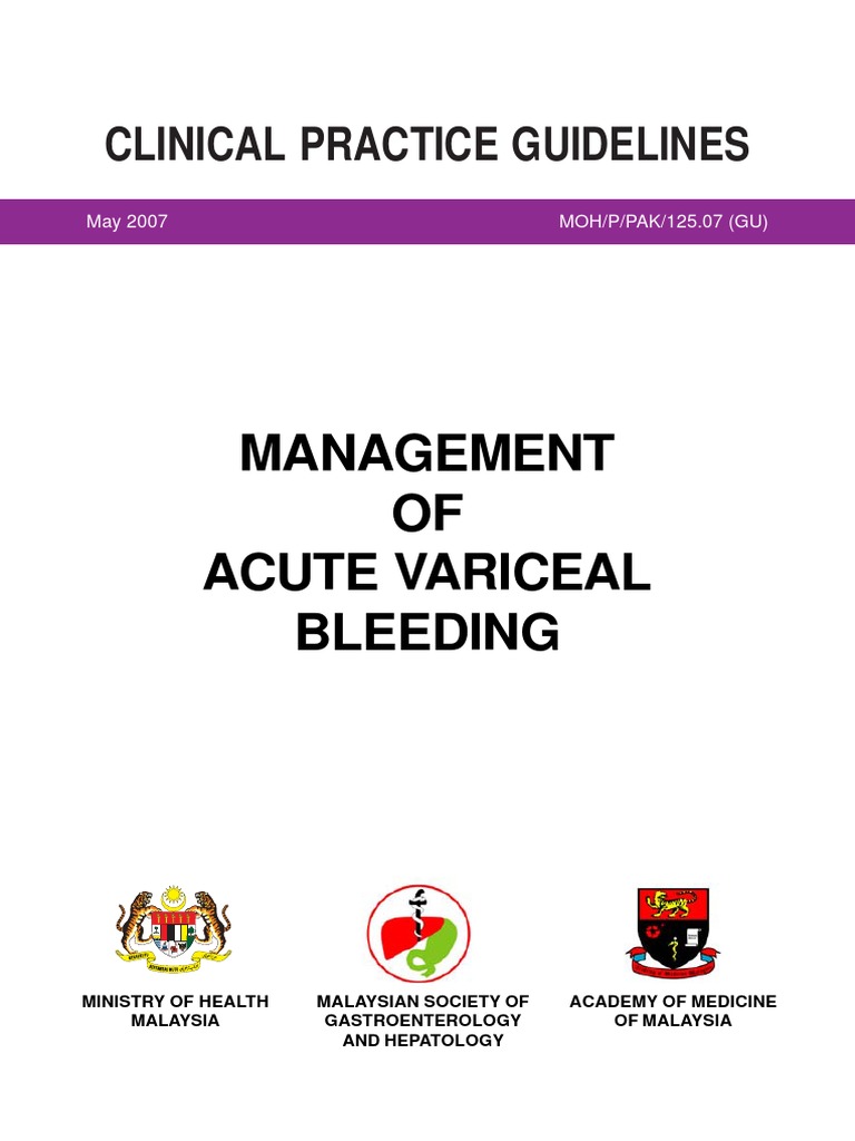 Management OF Acute Variceal Bleeding: Clinical Practice Guidelines | PDF