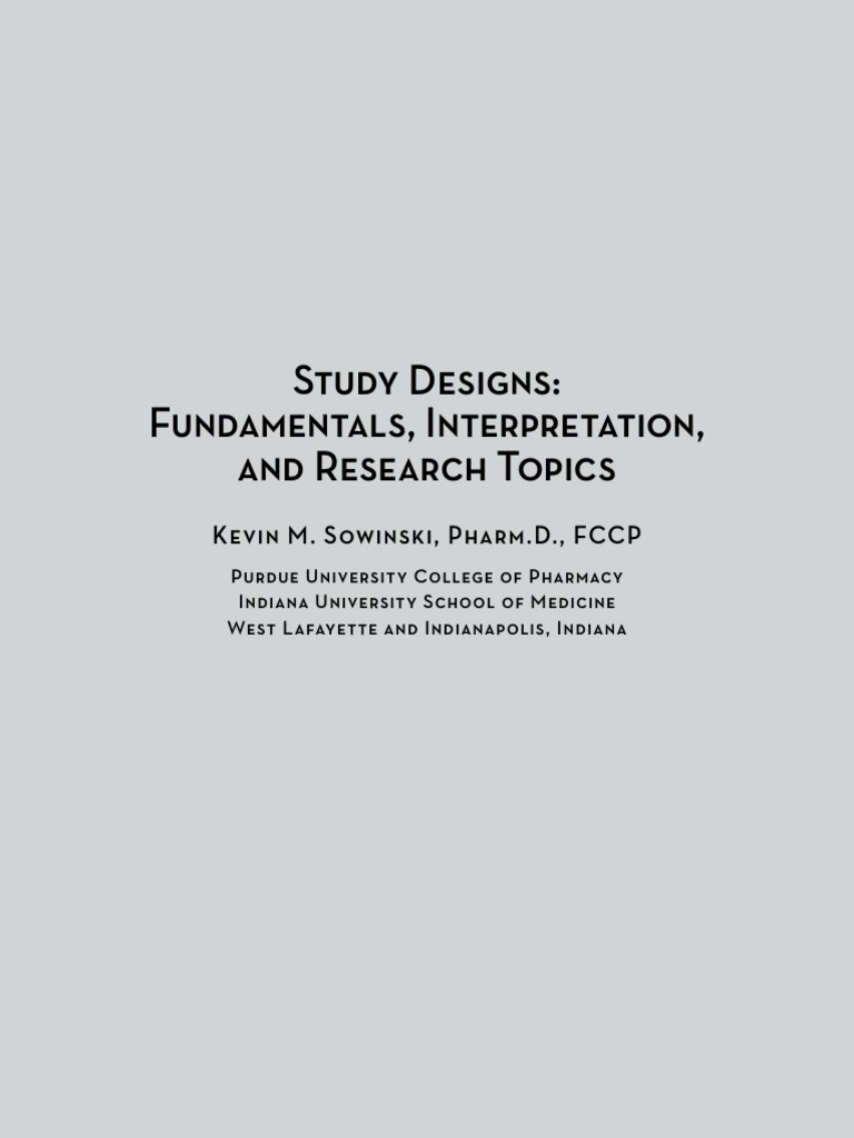 Study Design | PDF | Relative Risk | Clinical Trial