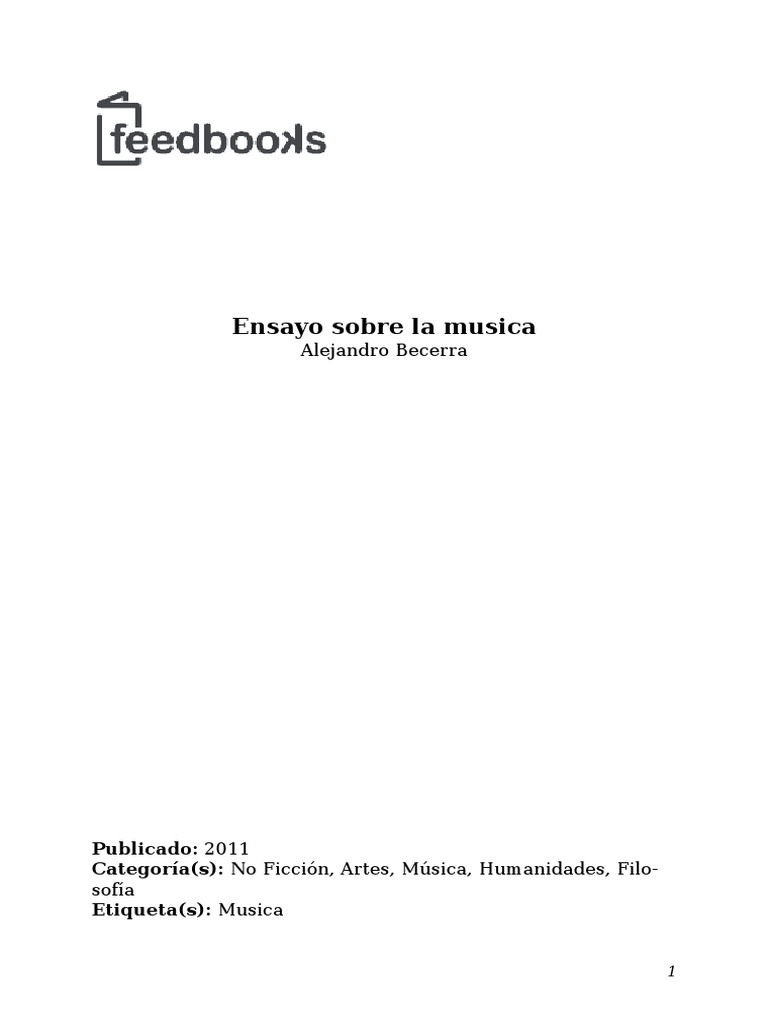 Ensayo Sobre La Música | PDF | La música rock | Esencia