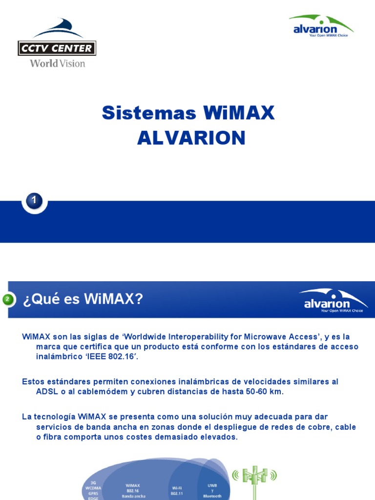 ALVARION Presentacion LR Esp PDF | PDF | Wi Max | Telecomunicaciones