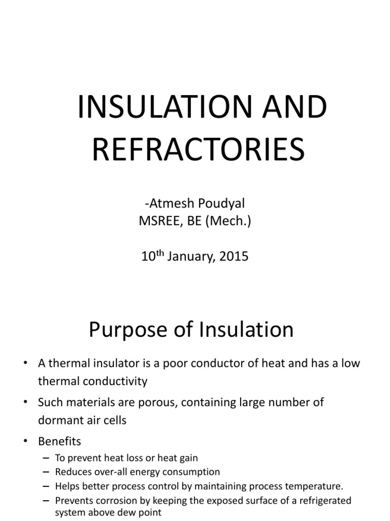 Insulation - Refractories | PDF | Refractory | Aluminium Oxide