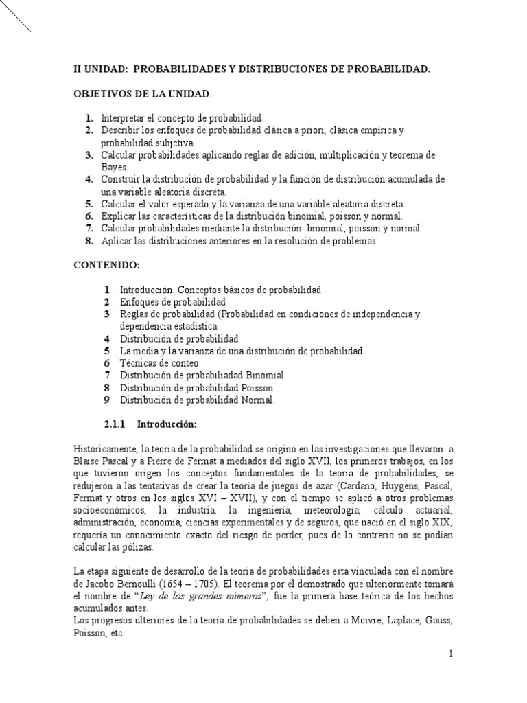II - Unidad.Probabilidad y Modelos de Prob | PDF