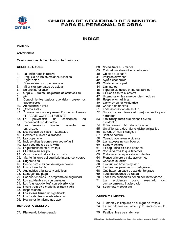 Temas de Charlas de Seguridad | PDF | México | Radio