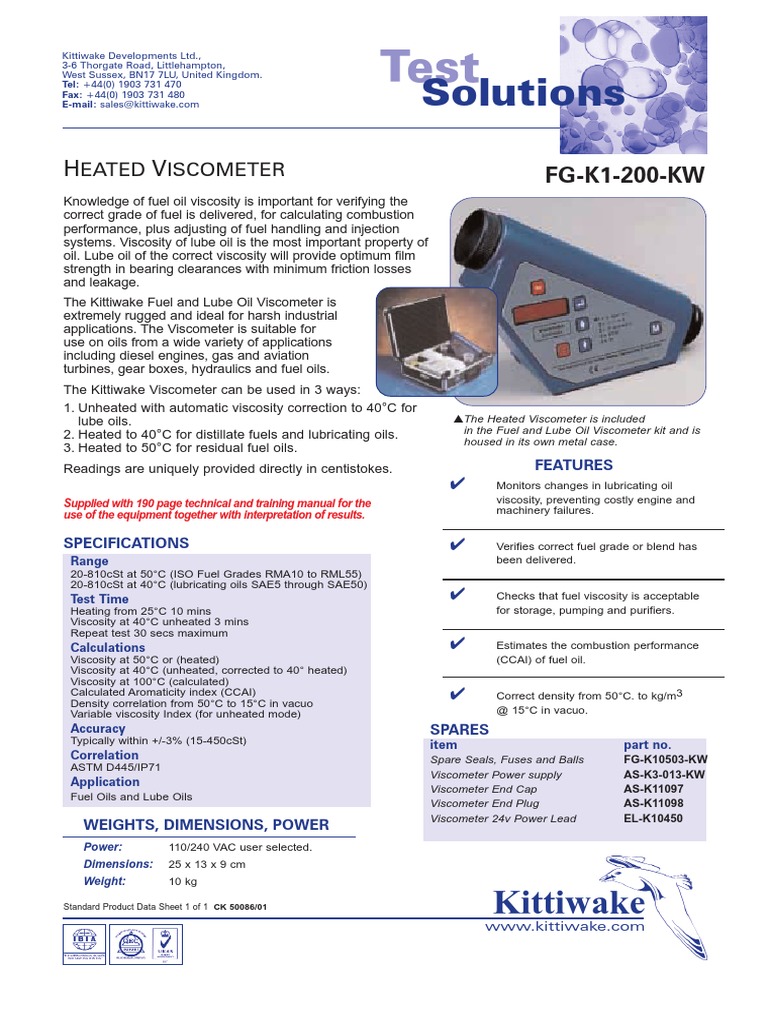 Visco Meter | PDF | Fuel Oil | Lubricant