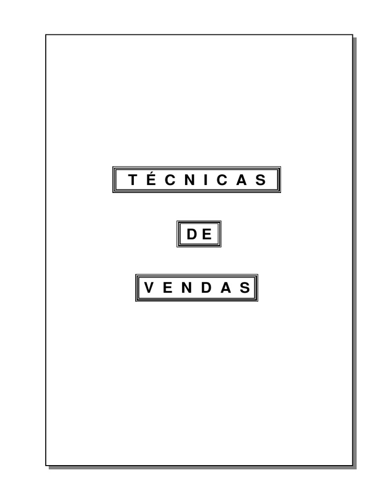 Técnicas De Vendas Apostila Pdf Pdf