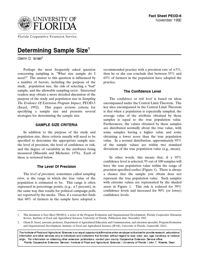 How To Calculate Sample Size | PDF | Sample Size Determination ...