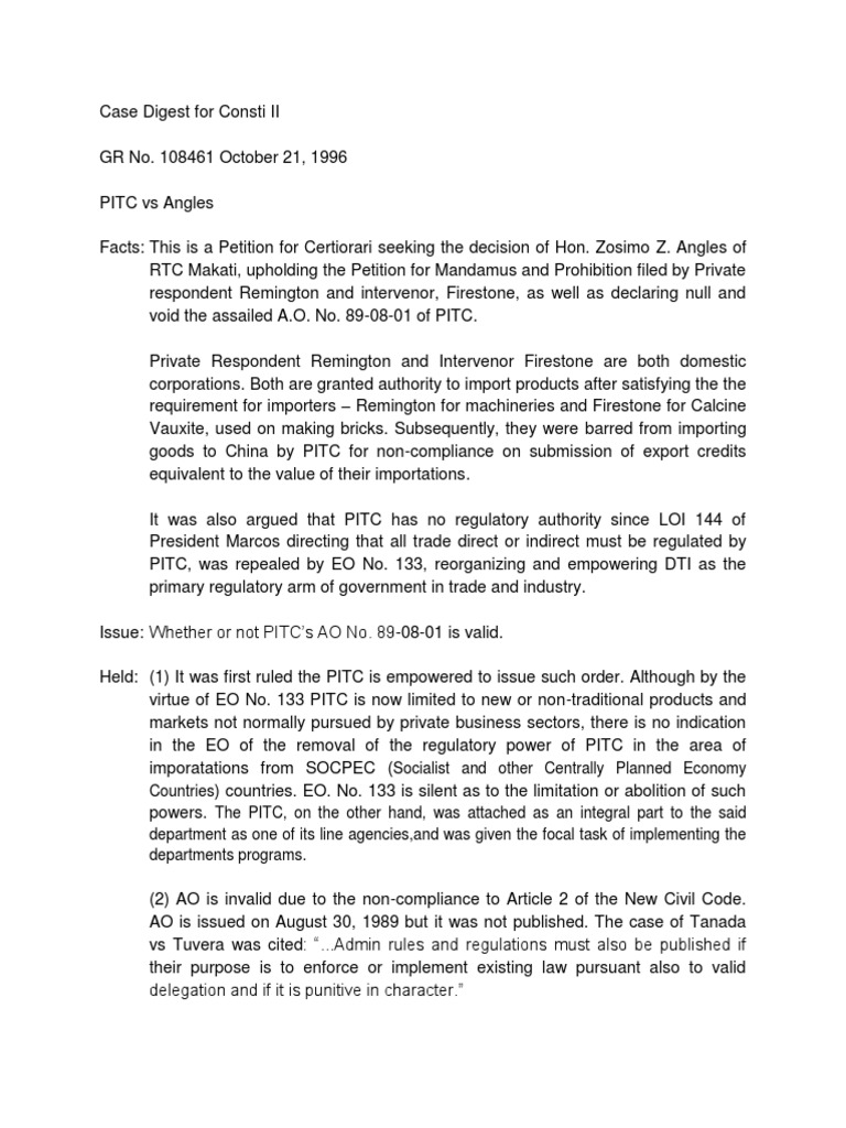 Case Digest For Consti II | PDF | Foreclosure | Arrest