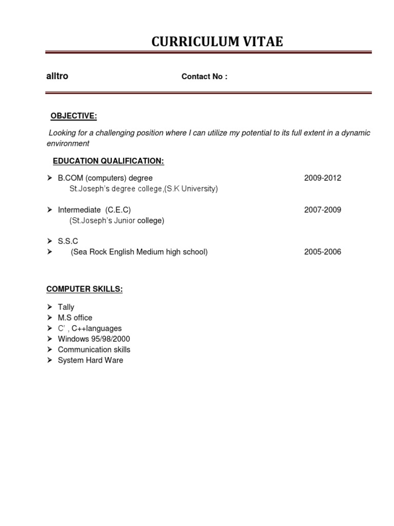 Basic CV | PDF | Career & Growth